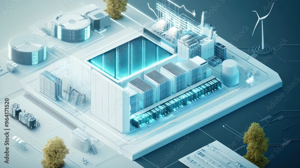 isometric A conceptual diagram showing how hydrogen can be integrated ...