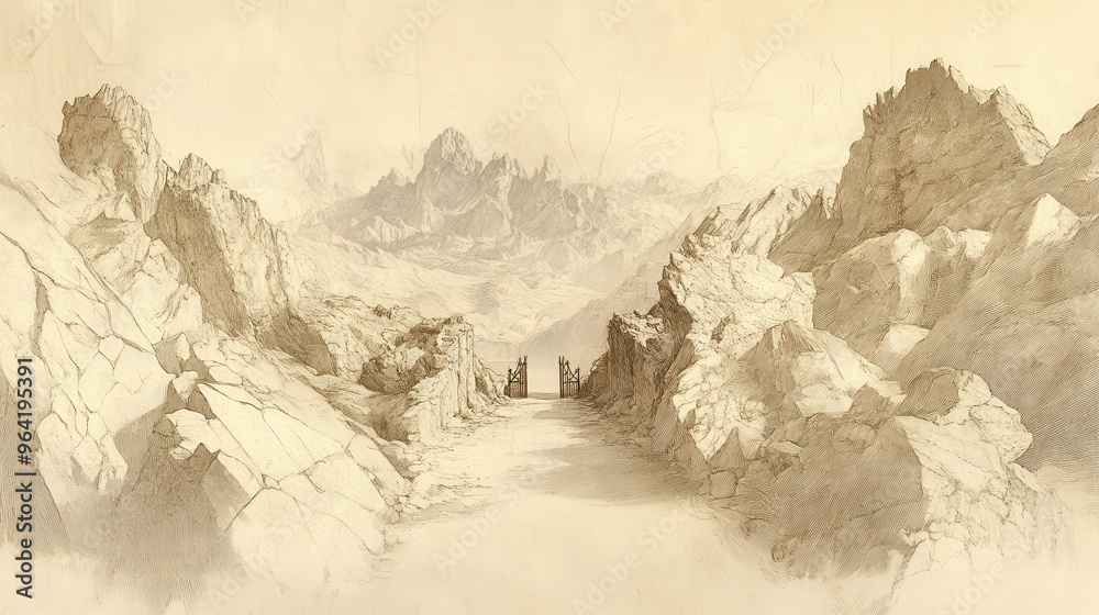 Biblical Illustration: A Path Cleared for Cyrus Through Mountains ...