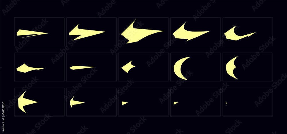 2d animate gun flash FX animation. Cartoon muzzle flash fire animation ...