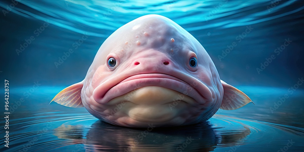 A gelatinous blobfish with a perpetually sad expression floats in deep ...