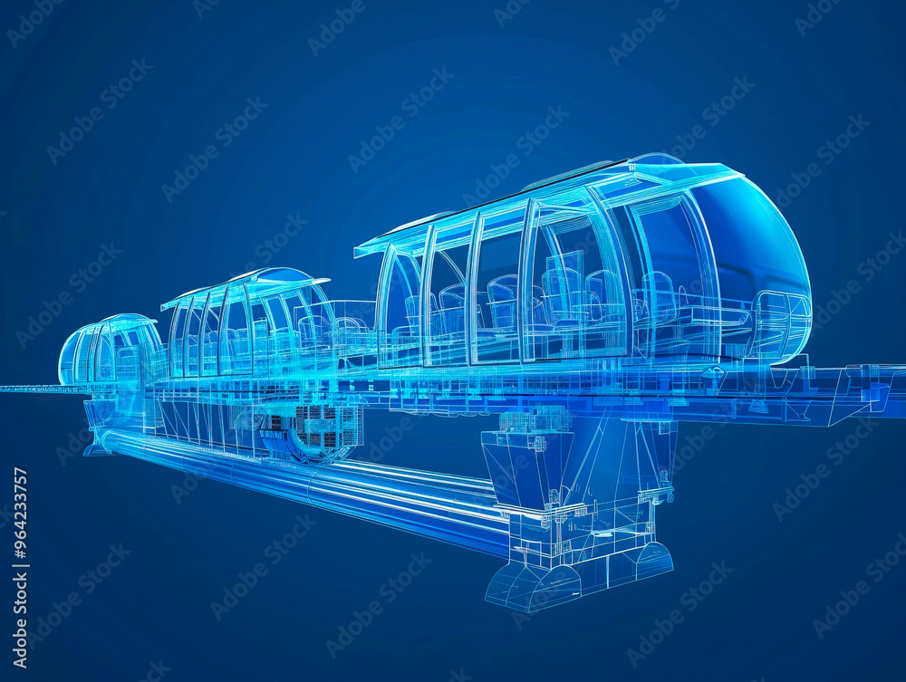 Abstract high speed motion blurred background of automatic moving train ...