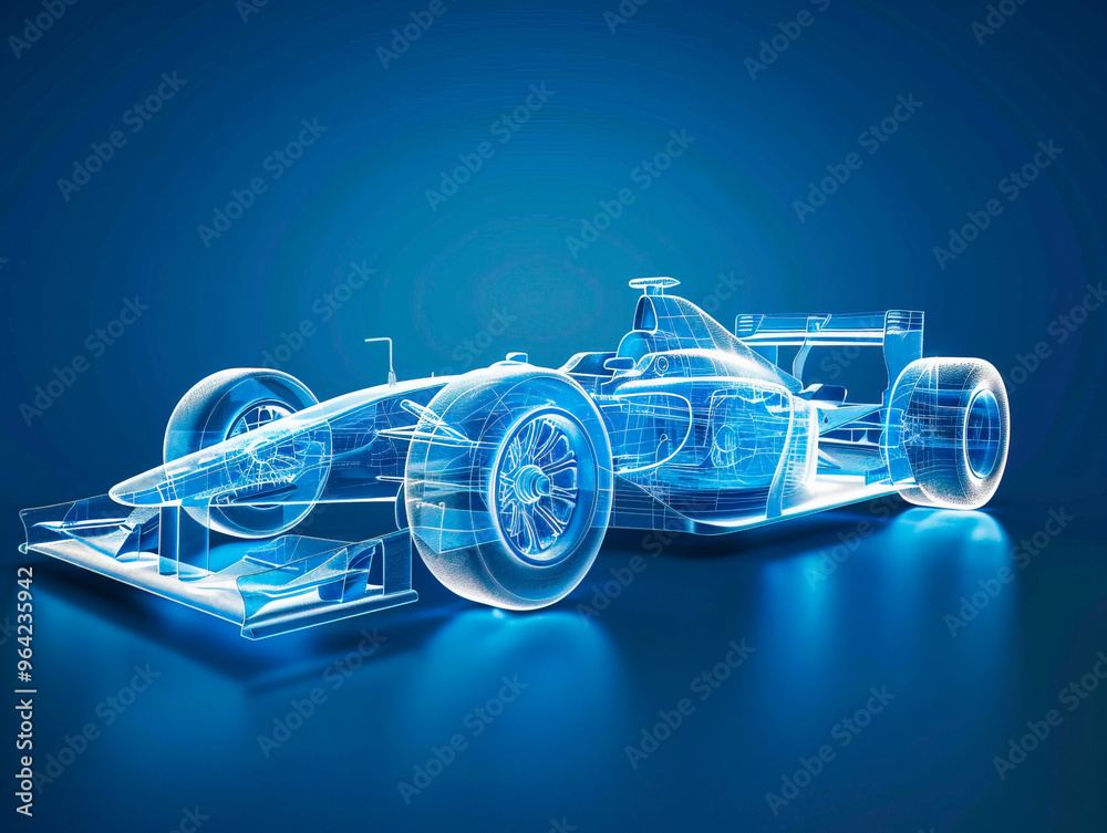 Racing car visualization with augmented reality Transparent racing car ...