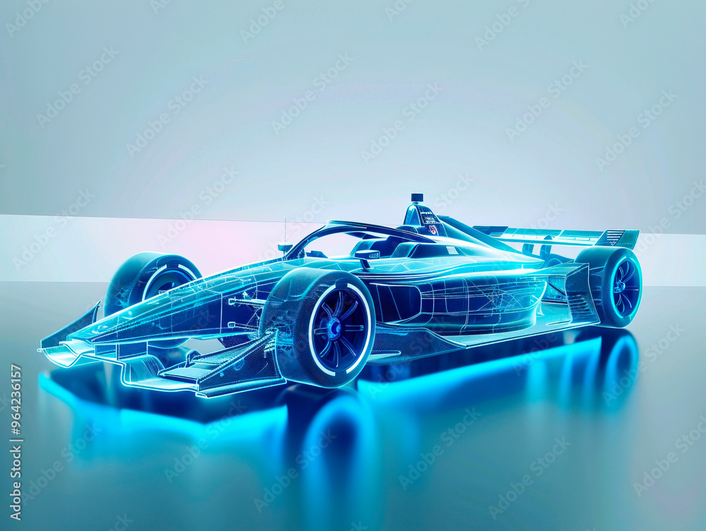 Racing car visualization with augmented reality Transparent racing car ...