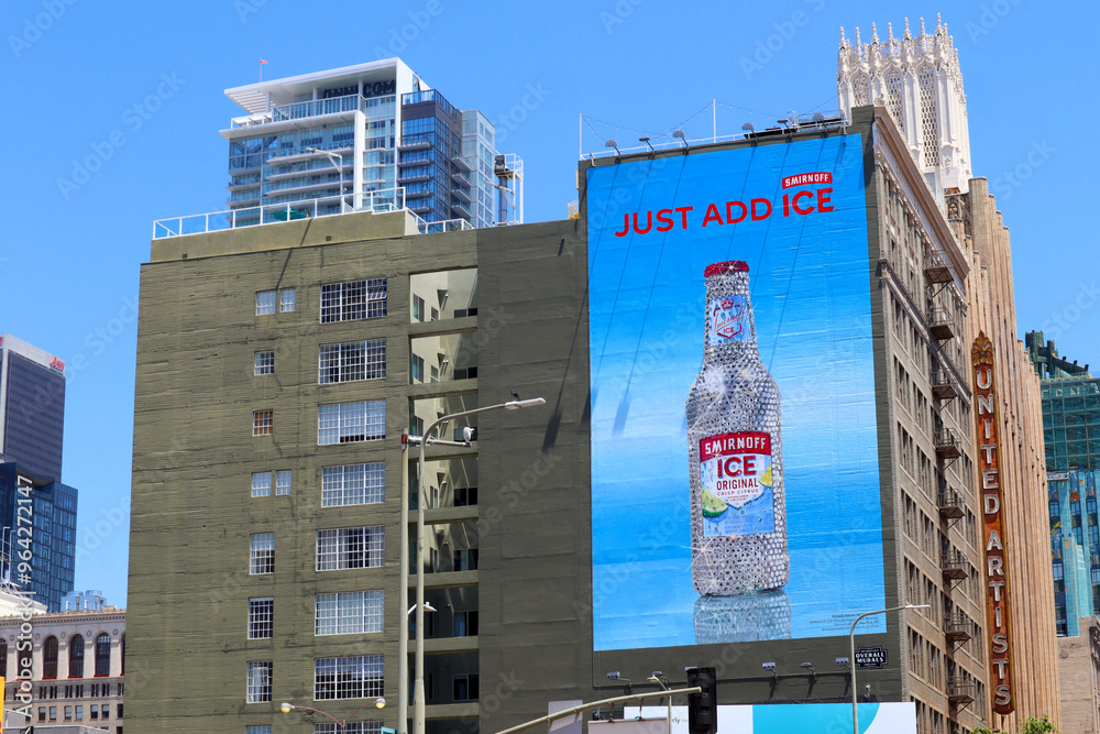 Los Angeles, California – May 11, 2024: SMIRNOFF ICE, Mural Billboard ...