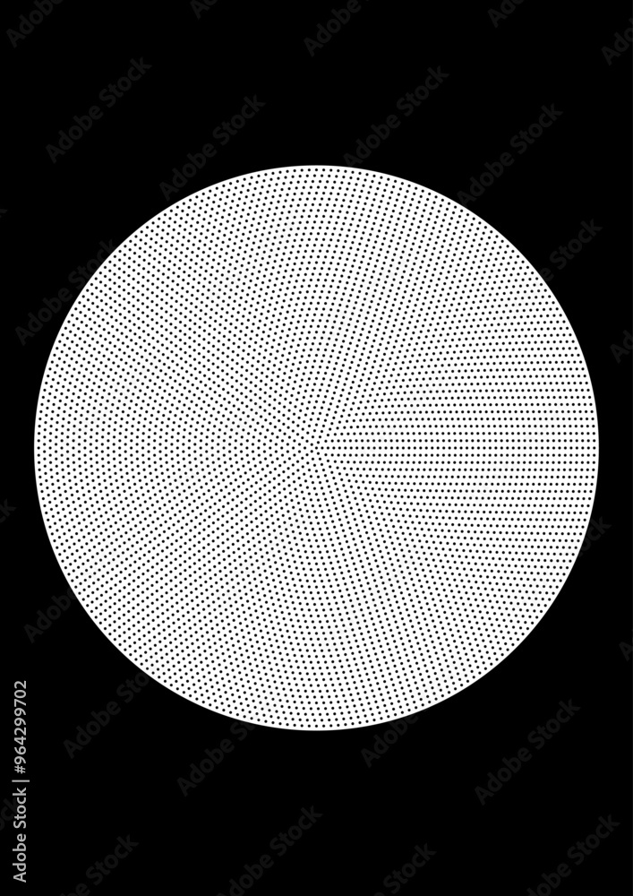 Circular overlay mask with a separate radial dots grid and a ...