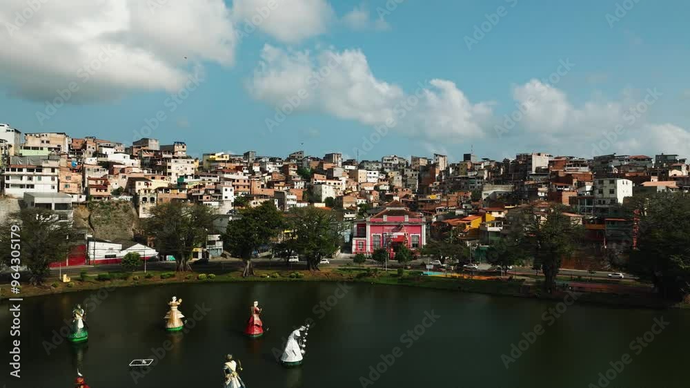 Orixa statues in the Dique de Tororo park in central Salvador, Bahia ...