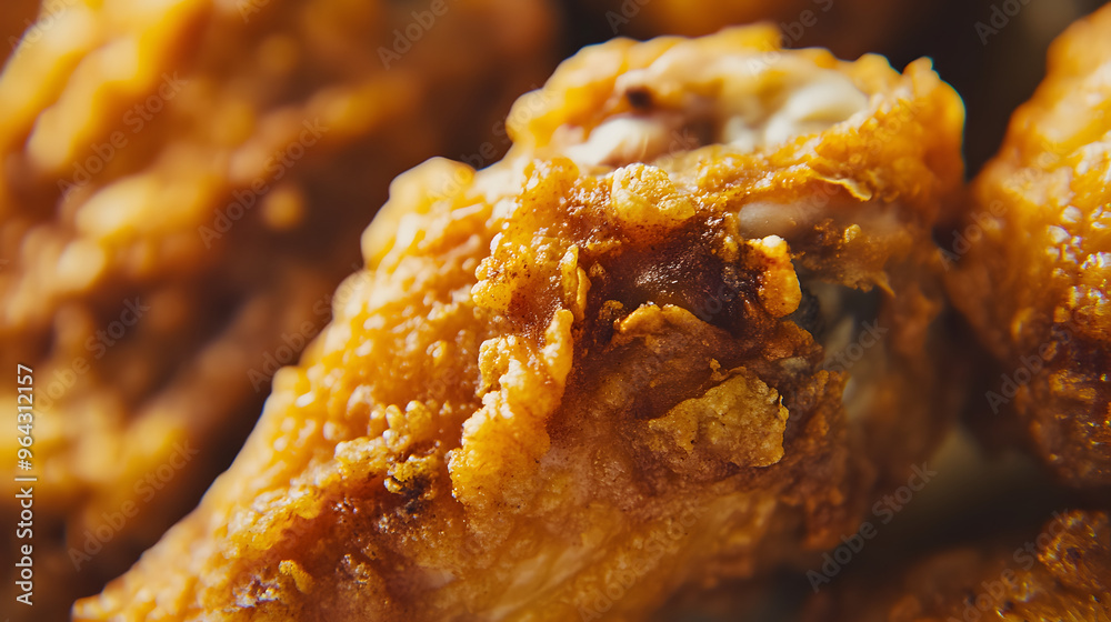 Close-Up of Crispy Golden Fried Chicken Wing with Perfect Coating ...