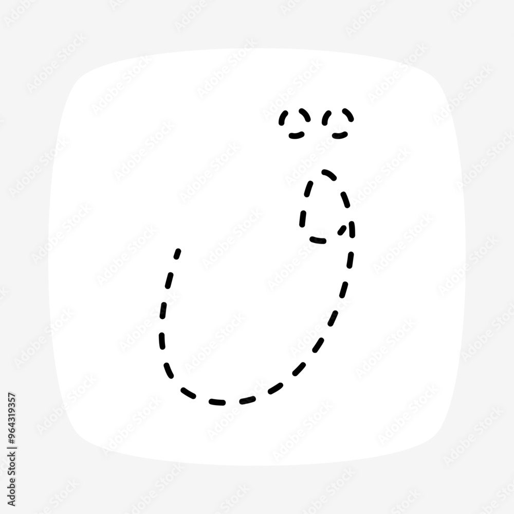 Vetor de Urdu Alphabet Character Qaf in Dotted Style isolated on white ...