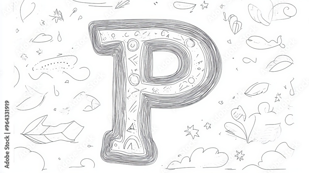 Ilustração do Stock: ABC alphabet tracing practice worksheet featuring ...