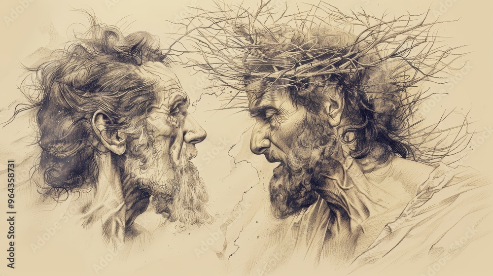 Genesis,Cain and Abel:Modern Bible wall art of Cain being cursed by God ...