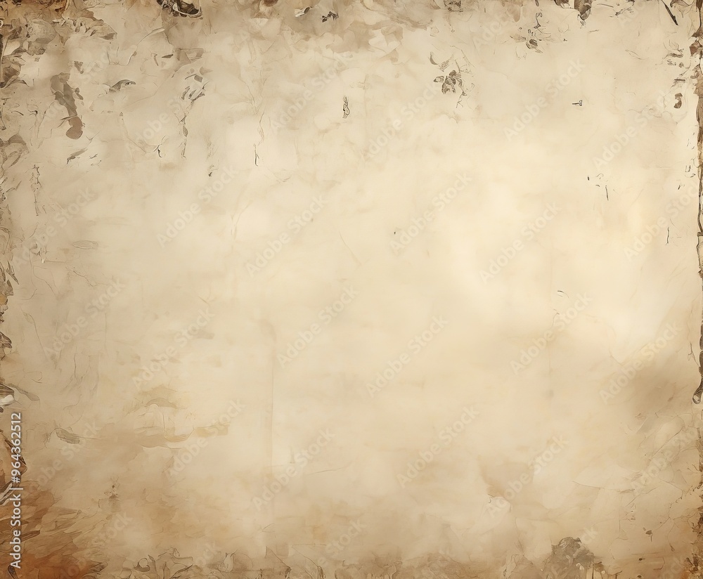 a textured, aged paper surface with a faded, beige color. The paper ...