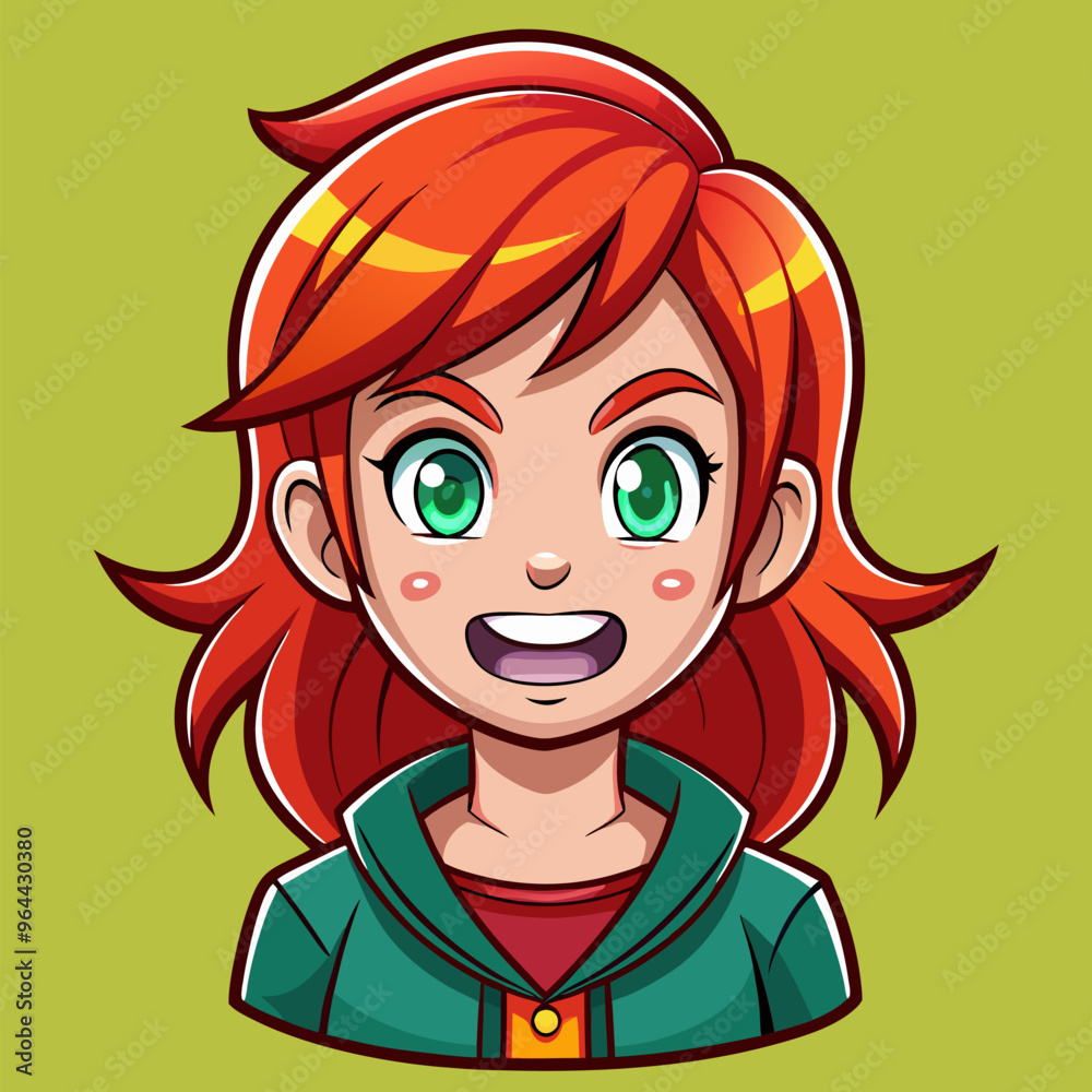 Girl kid facial emotion expression set. Happy and angry child character ...