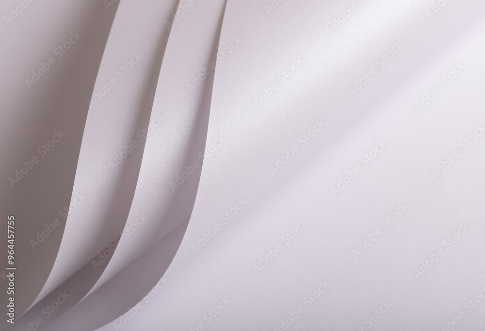 White texture with gradient and reflection Elegant wavy layout, curved ...