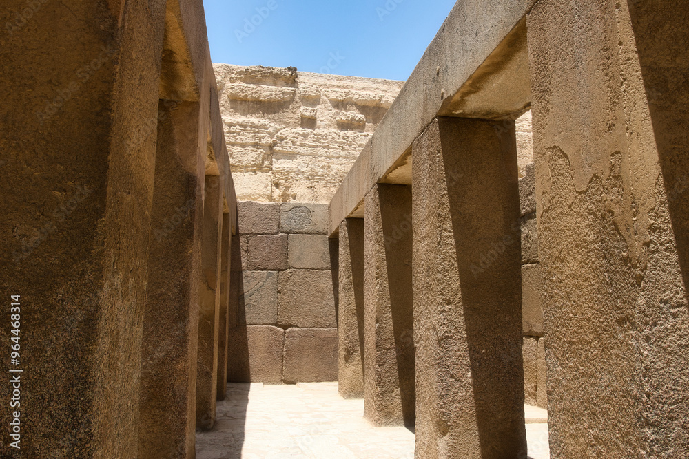 GIZA,EGYPT - JUNE 12 2023: Giza pyramid complex includes three pyramid ...