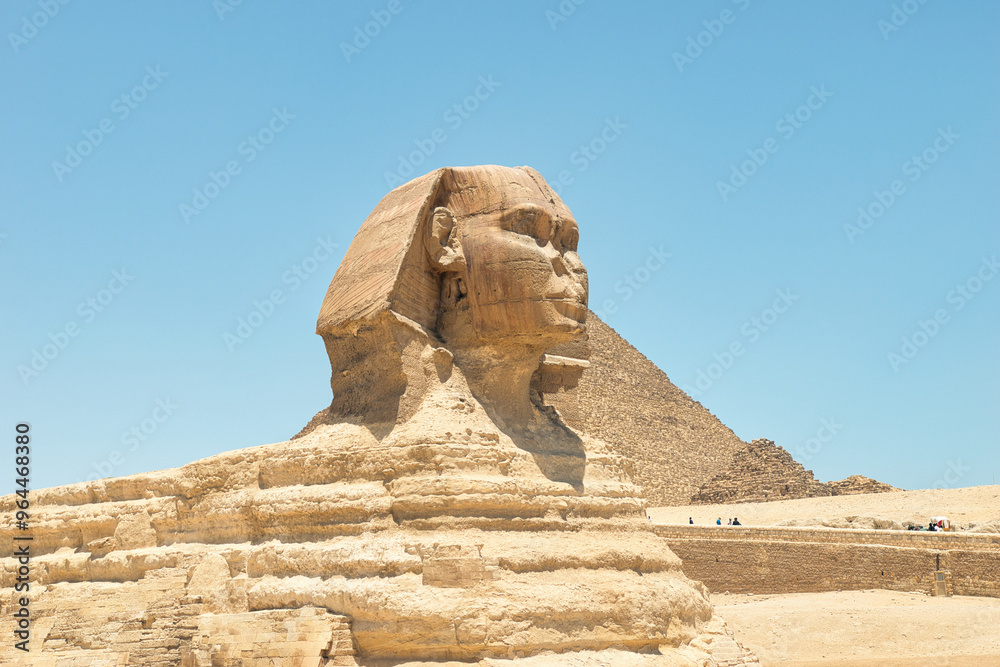 CAIRO EGYPT 06 12 23: Great Sphinx of Giza statue of a reclining sphinx ...