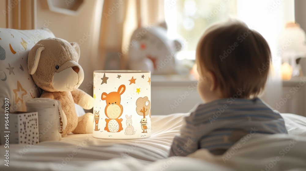 Lampshade with Fun Design: A whimsical lampshade with fun patterns such ...