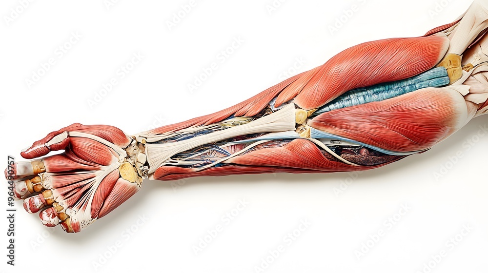 Cross-Section of the Arm Muscles: A cross-sectional view of the arm ...