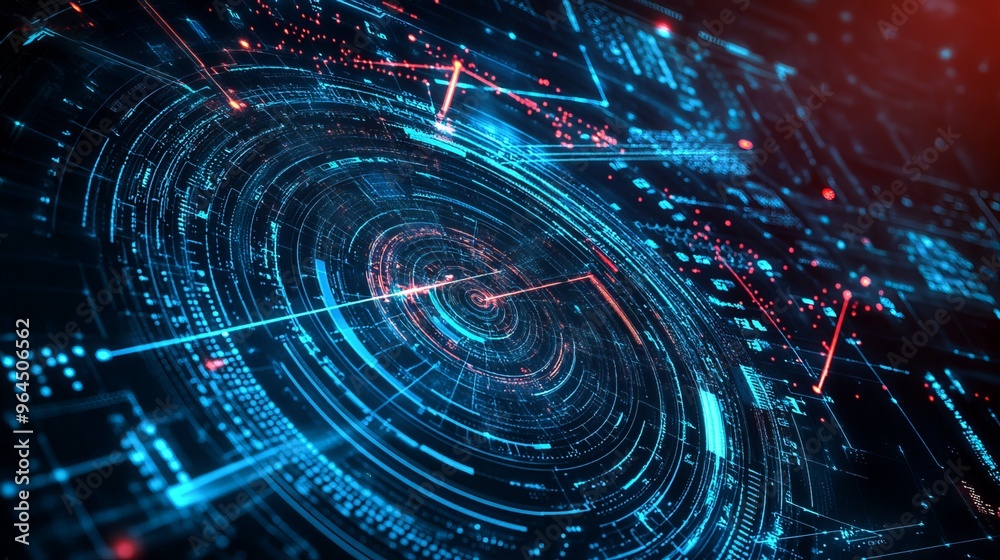 Explore a detailed illustration showcasing the intricacies of digital ...