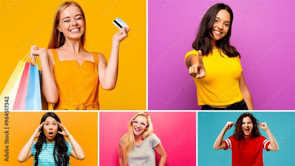 Split Screen Shots Bottom 5 Media Stock Template | Adobe Stock