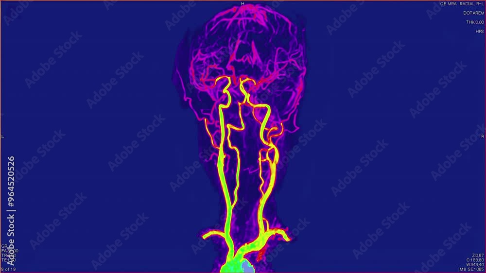 Magnetic resonance images of the brain, MRI of the brain, of a patient ...