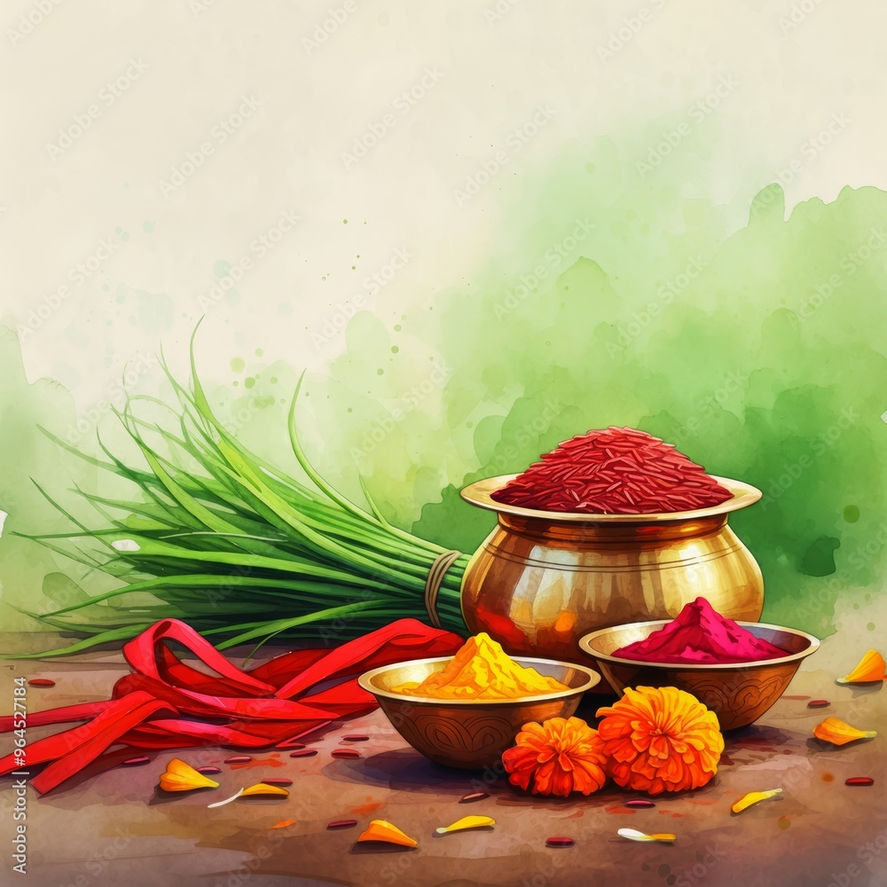 Dashain Tika Jamara, Nepalese Dashain Tika and Offerings for Blessings ...