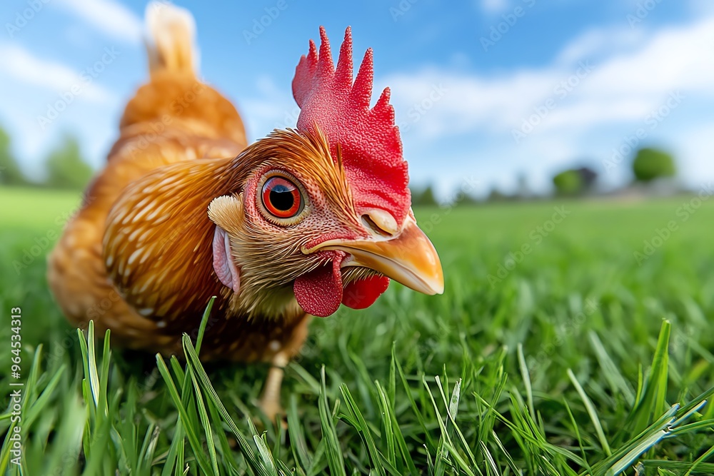 Poultry farm, rotational grazing, sustainable feed cycle rotates ...