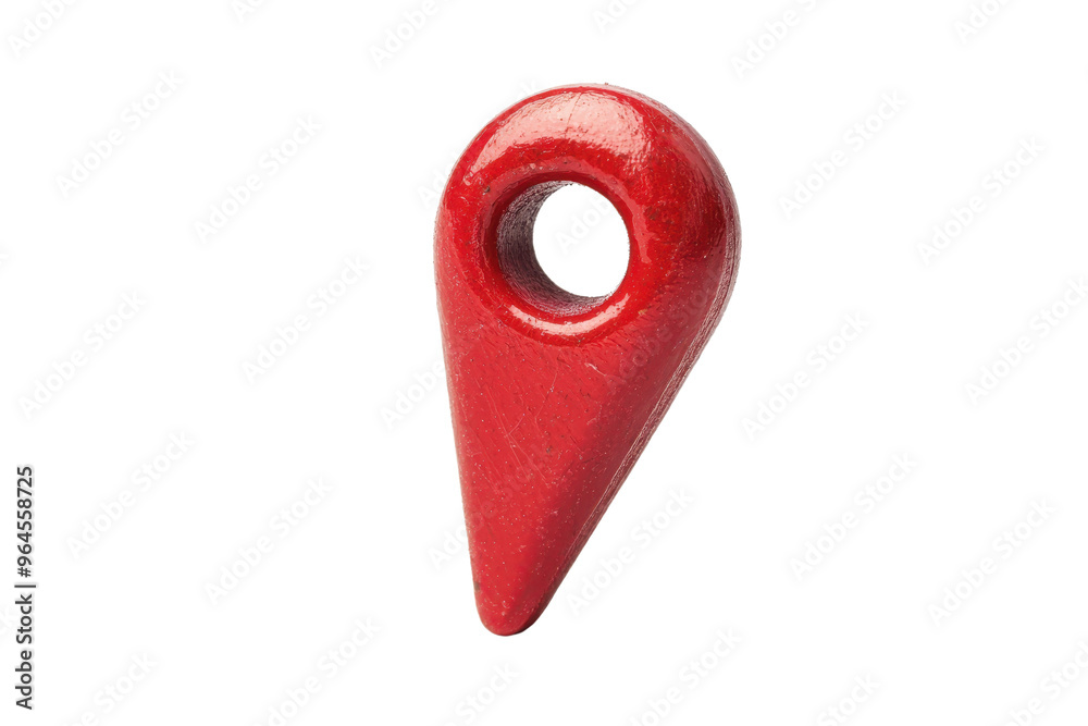 Red metal climbing piton for rock climbing and mountaineering ...