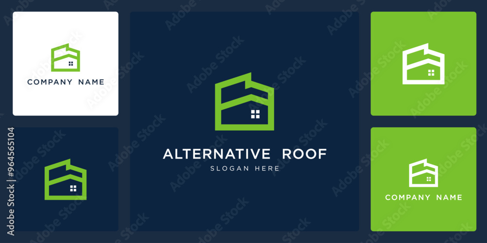 Vector of alternative roof logo and icon design template, can be used ...