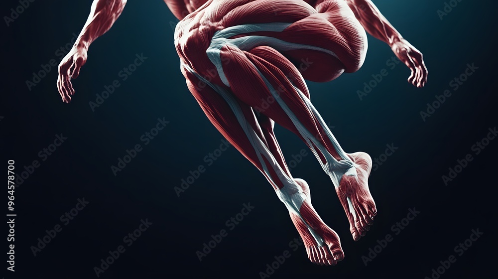 Muscular System During a Jump: A depiction of the muscular system ...