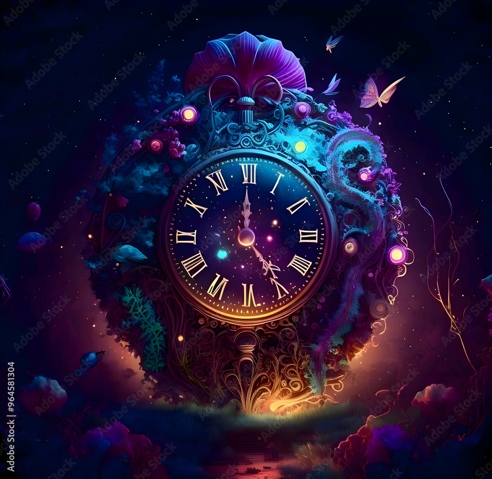 clock, wall clock, future, past, time machine, wallpaper clock, art ...