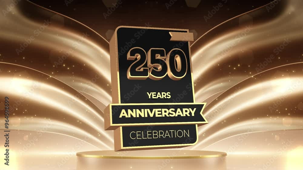 250 year, 250th anniversary loop, looped video, lower third, background ...