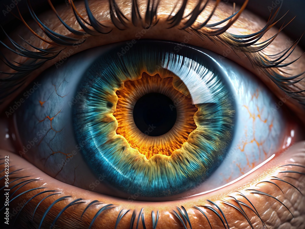 captivating 3D model of the human eye with realistic pupils and irises ...