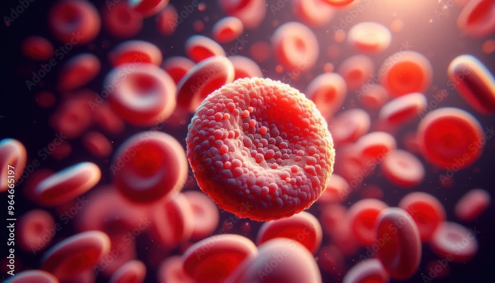 Close-Up of Blood Platelets in High Detail, Emphasizing Their Small ...