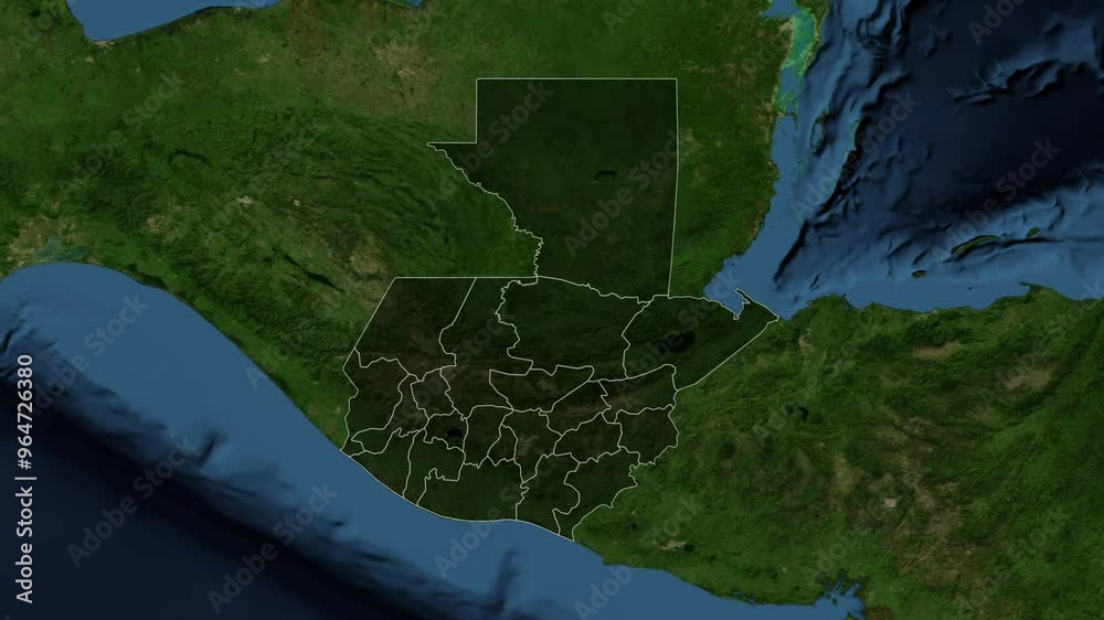 guatemala on map and surrounding countries