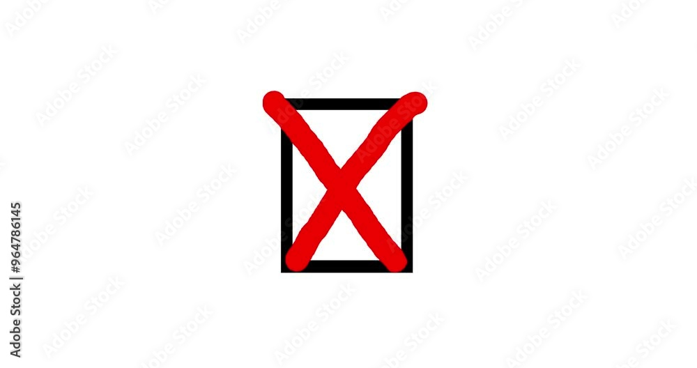 Cartoon magic rectangle with cross draw on white background. Empty ...