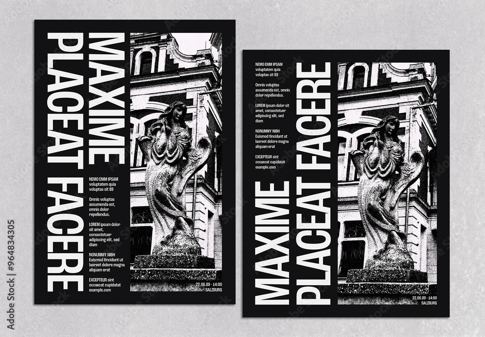 International Typographic Style Poster Layout Design Stock Template ...