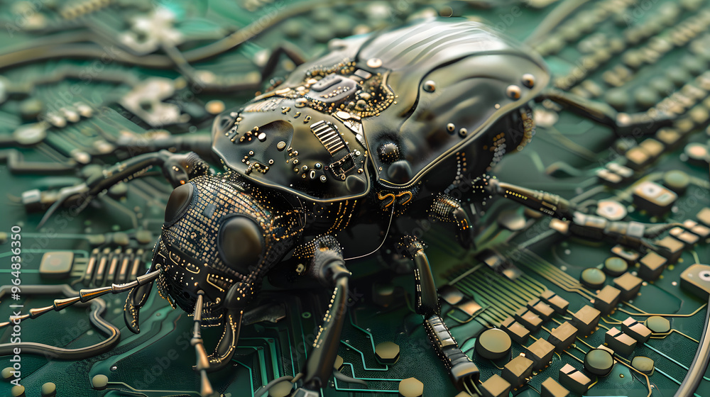 Micro-circuitry of a cybernetic insect and components functioning as ...