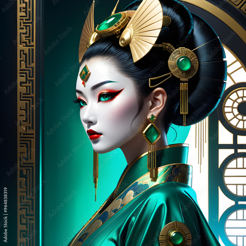 Witness the meeting of past and future in a digital artwork depicting a ...