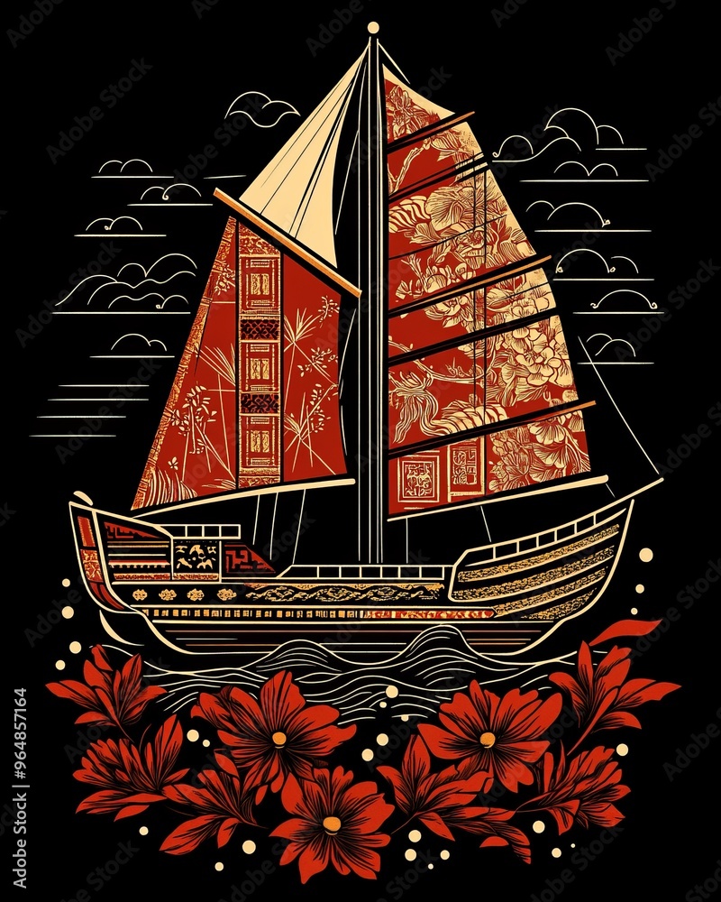 Featuring a traditional boat design, Batik Lontara is a unique textile ...