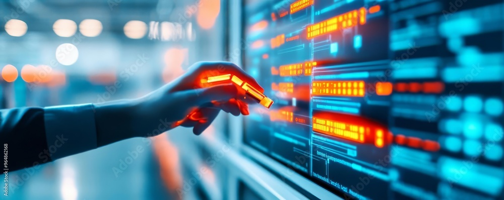 AI software visualizing supply chain bottlenecks in a dynamic dashboard ...