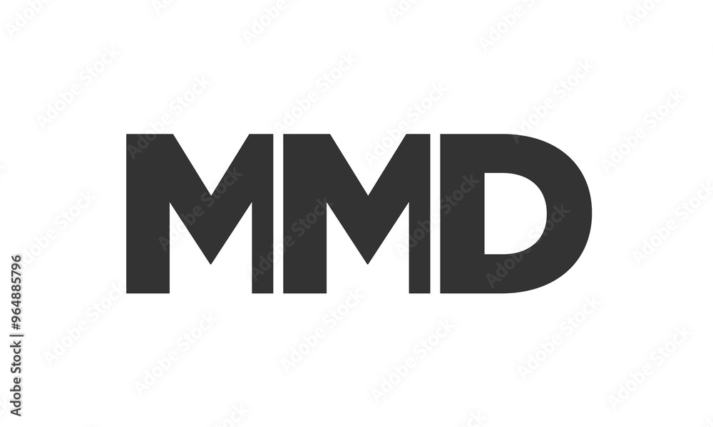 MMD logo design template with strong and modern bold text. Initial ...