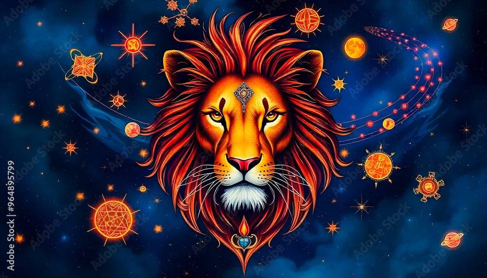 majestic image that shows the charismatic leadership of the sign Leo ...