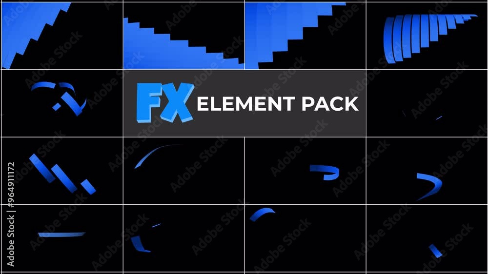 Animated FX Elements Shapes pack 2d animated reborn line animated super ...