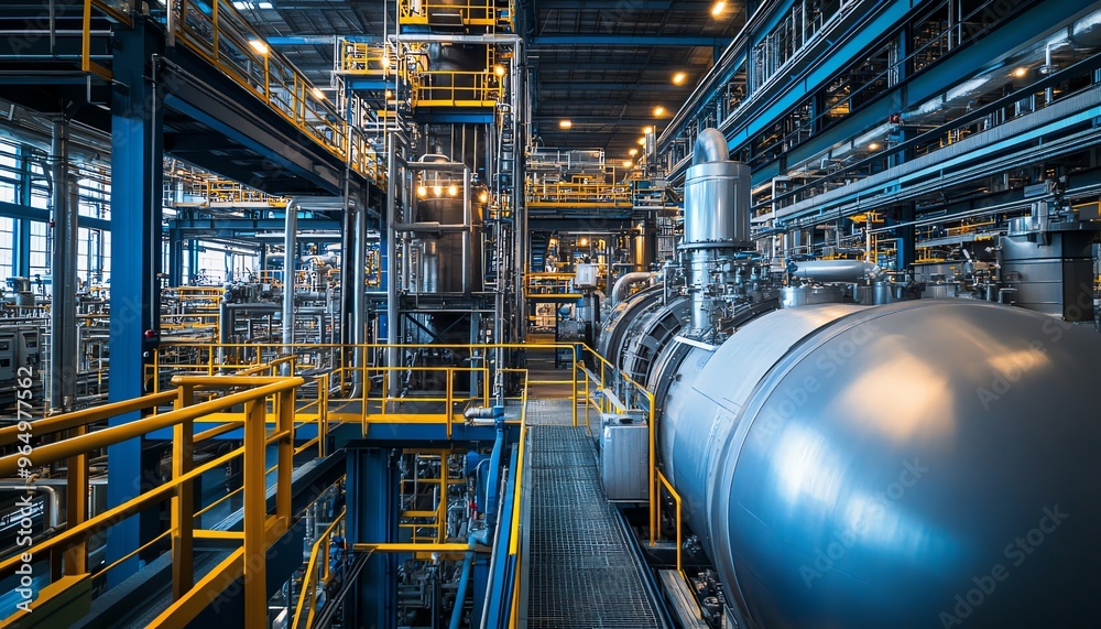 Green manufacturing plant with zero waste energy practices, showcasing ...