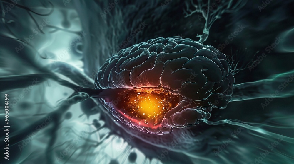 A detailed depiction of Gallbladder cancer. The cancerous growth within ...