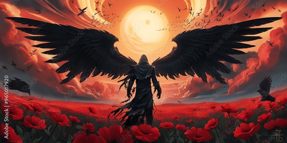 Mysterious Wizard of Crows Casting Spell During Solar Eclipse in ...