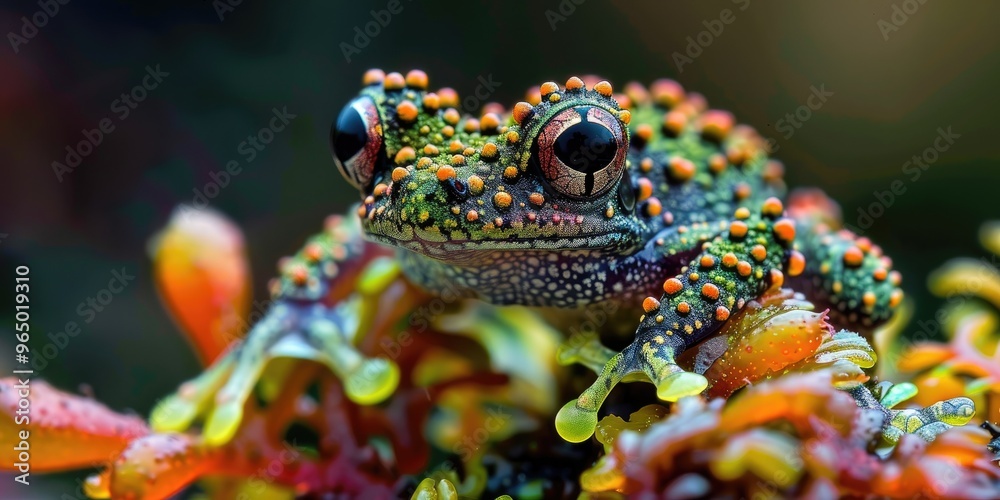Mossy Frog, scientifically known as Theloderma corticale, also referred ...