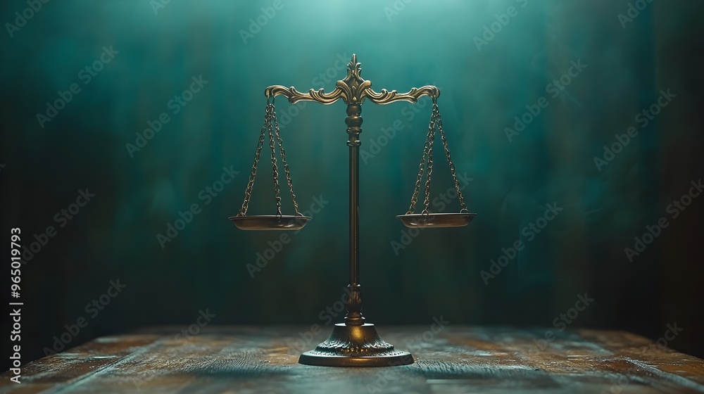 A scene depicting the moment of judgment, where a balanced scale tips ...