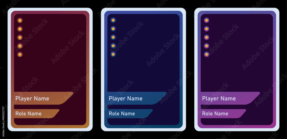 cool design card game template and two color blend. for card template ...