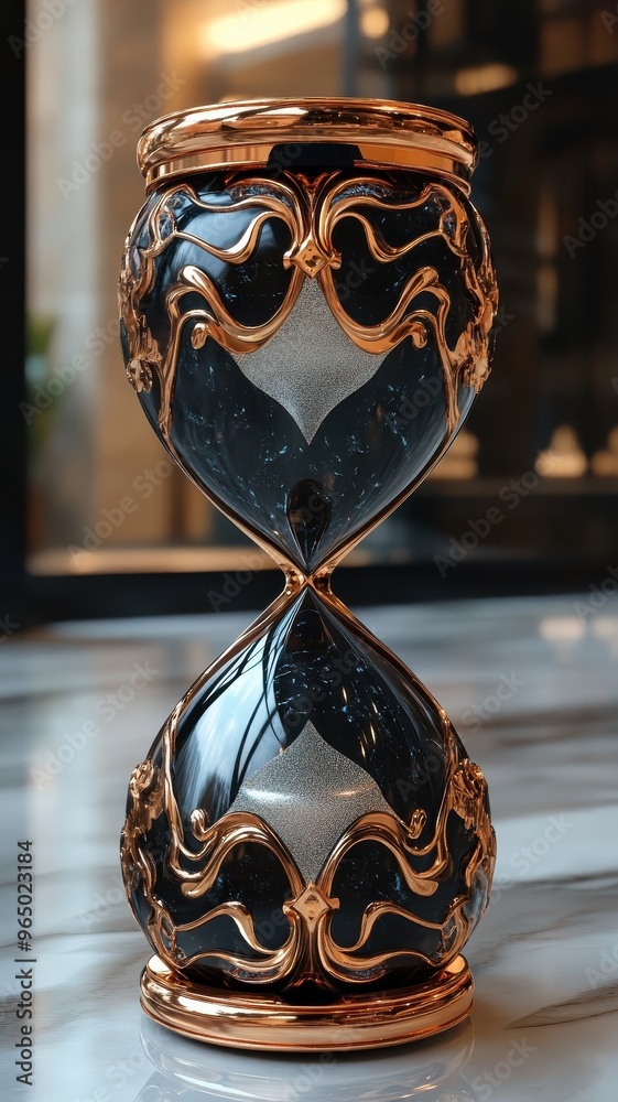 Hourglass depicted in stylized 3D style, offering a vivid and realistic ...